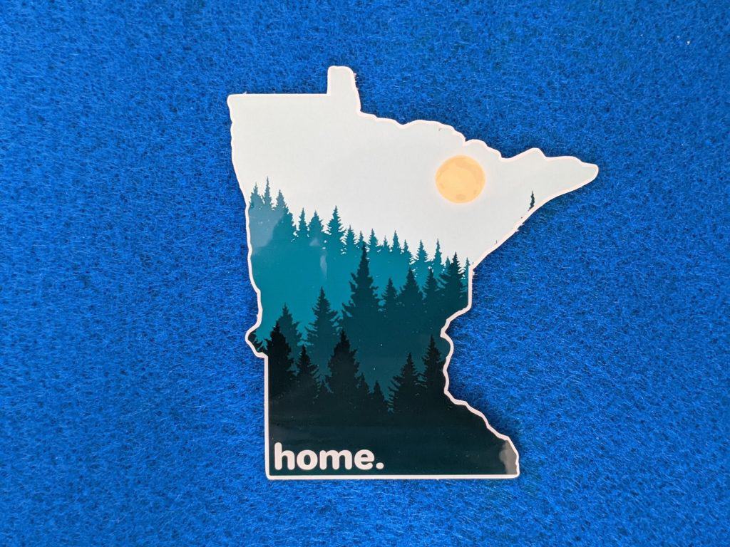 Minnesota state sticker | Vinyl Sticker | Minnesota stickers, State ...