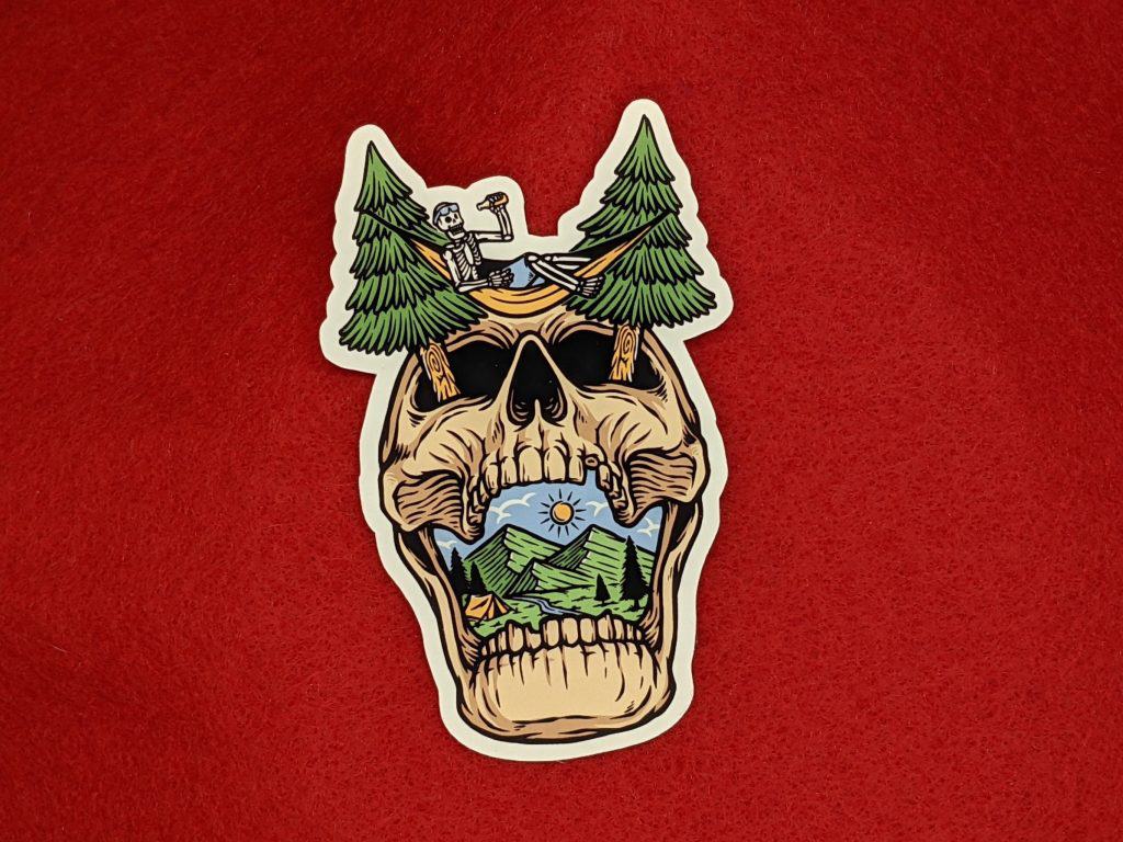 Nature skull sticker | Nature sticker, Mountain sticker, camping ...