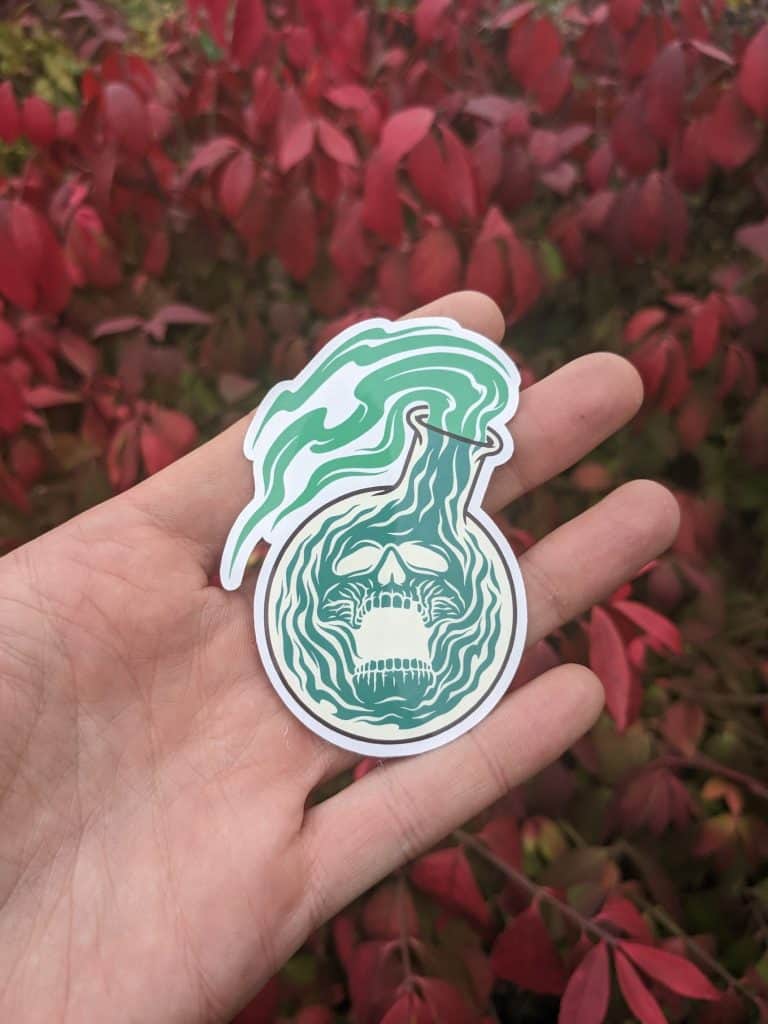 Skull Poison Bottle Sticker | Skull sticker, Poison Sticker, Macabre ...