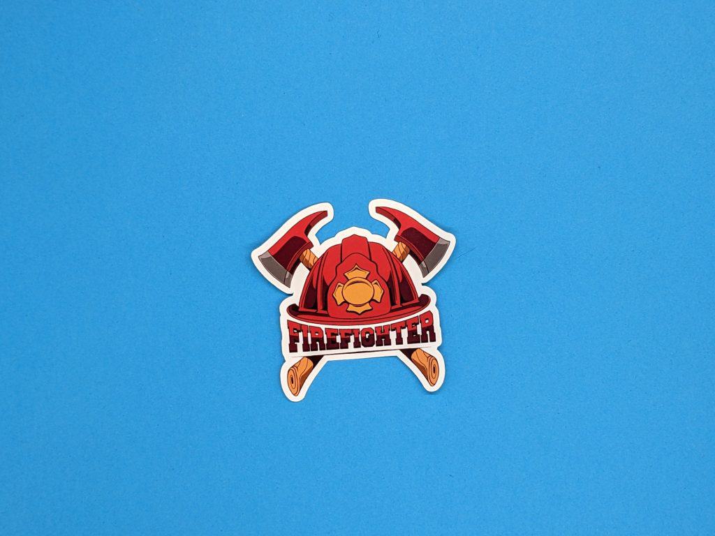 Firefighter Crest Sticker / Firefighter Sticker / Fireman Sticker ...