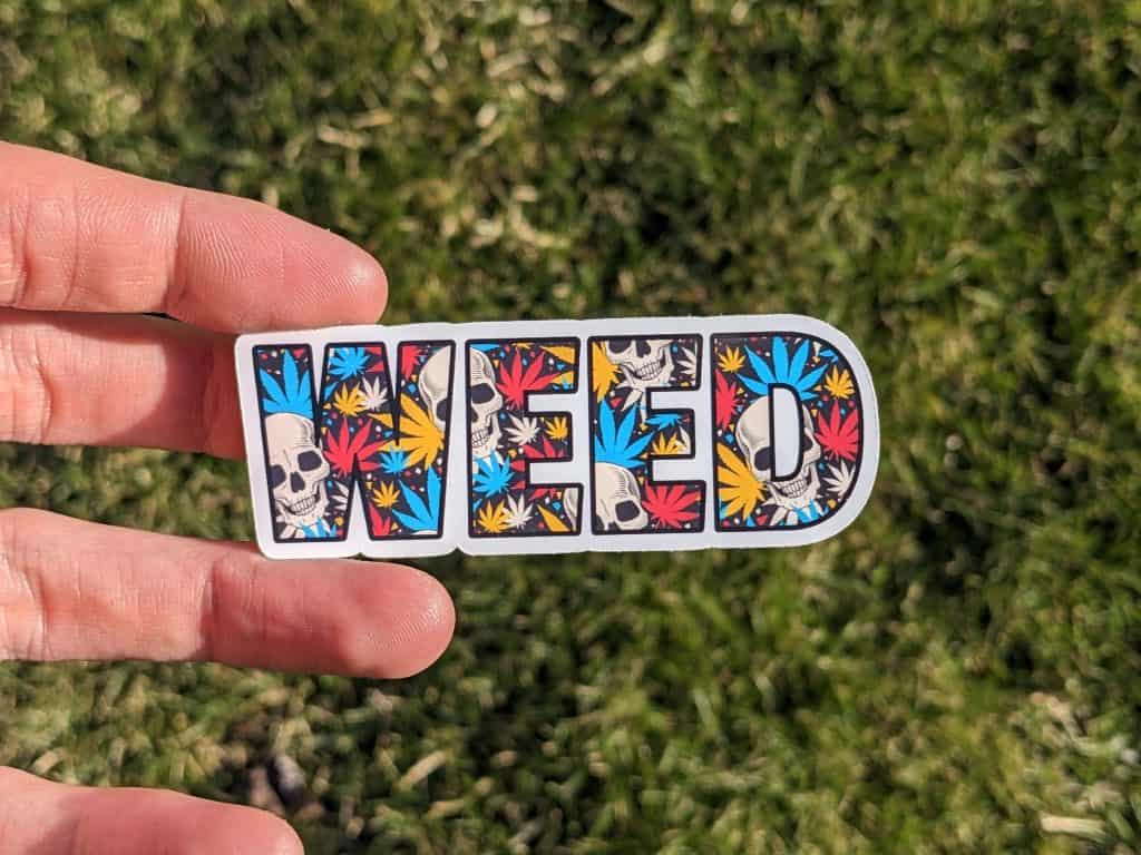 Aesthetic Weed Skull Sticker - Weed Stickers - Marijuana Stickers - 420 ...