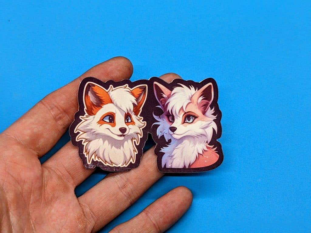 Furry Couple Sticker - Vinyl Decal for Furries - Five Stickers