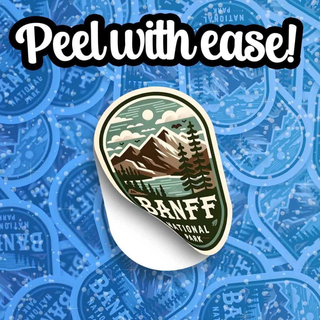 Banff National Park Travel Sticker // Alberta Decal for suitcase ...