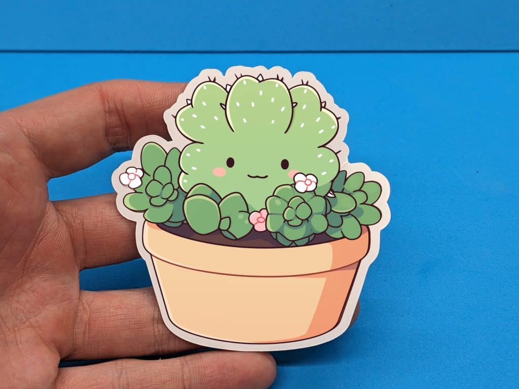 Botanical Succulent Sticker // Cute Kawaii Botany Growth decal for ...