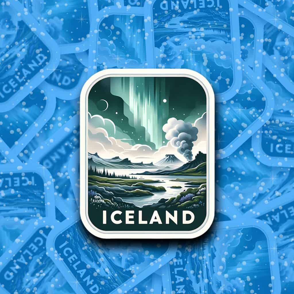 Iceland Travel Sticker // Icelandic Decal for suitcase, laptop, car or ...