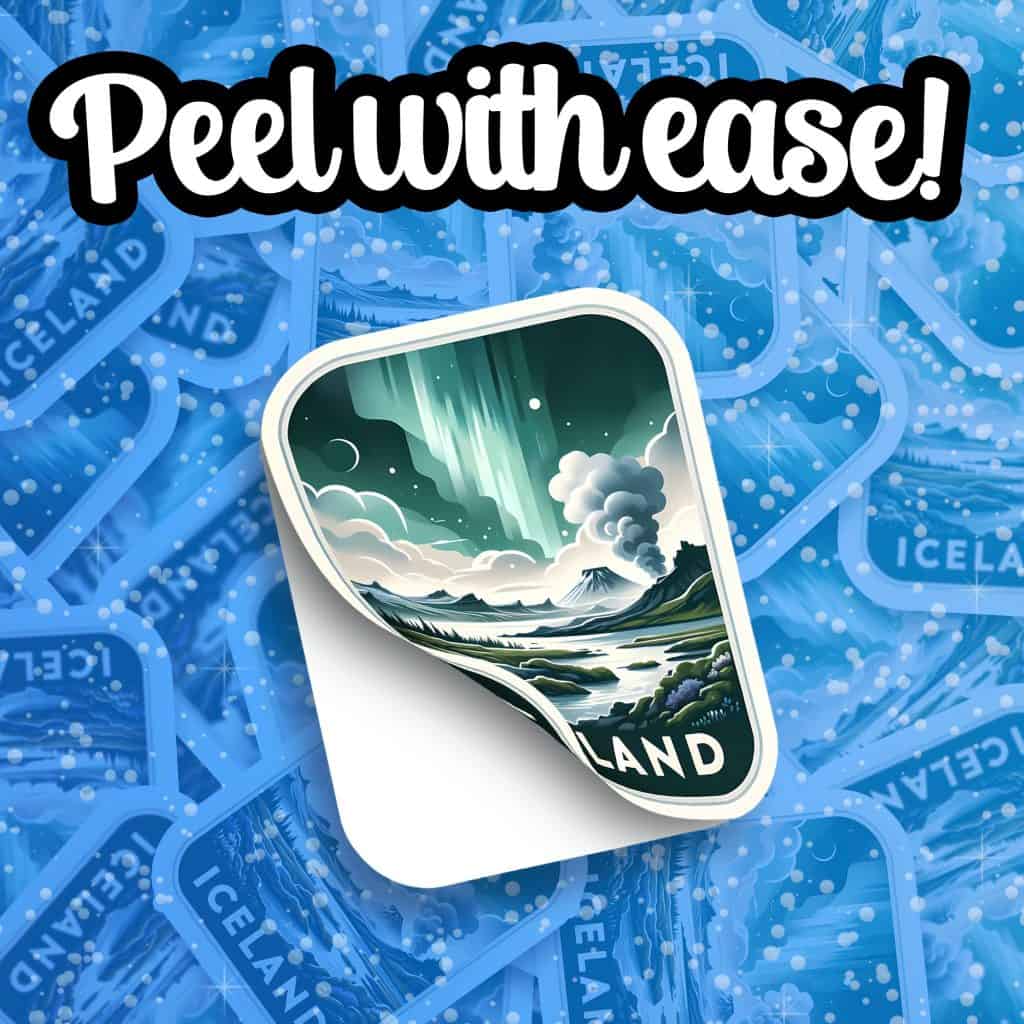 Iceland Travel Sticker // Icelandic Decal for suitcase, laptop, car or ...