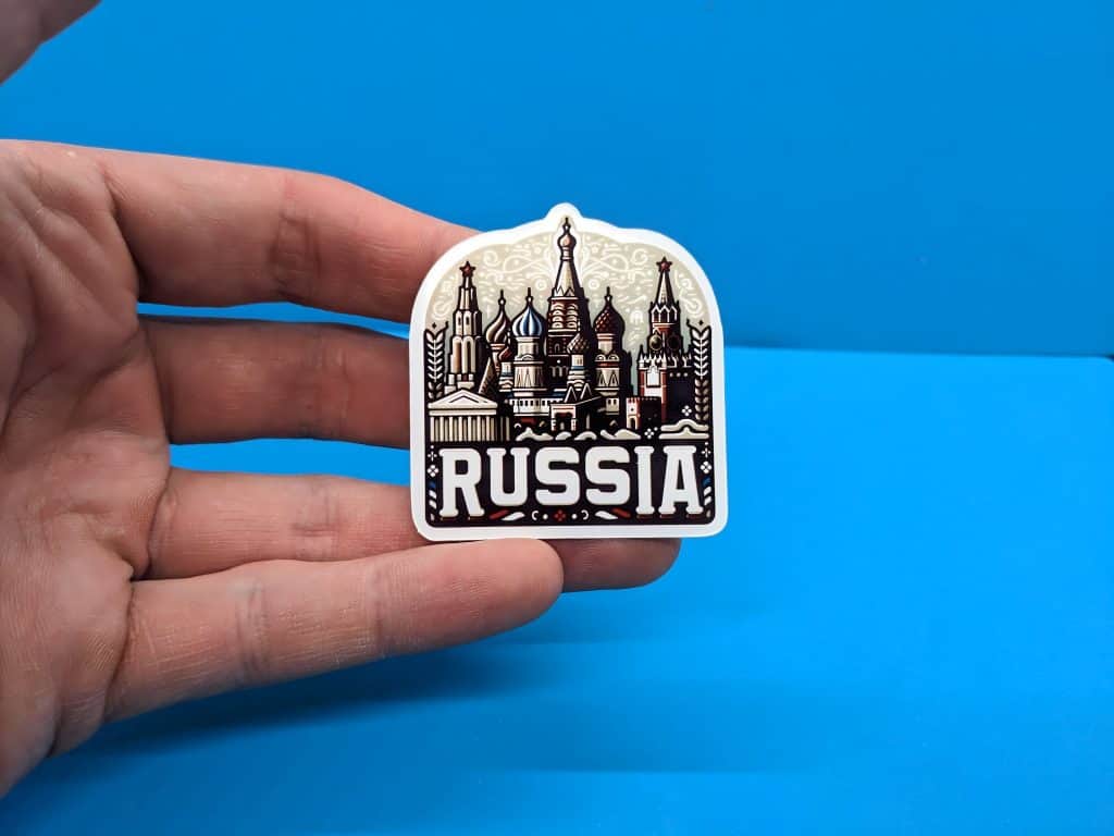 Russia Travel Sticker // Russian Decal for suitcase, laptop, car or ...