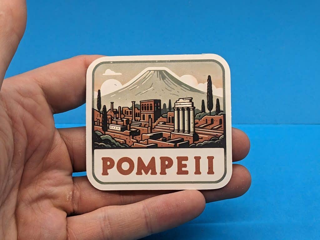 Pompeii Travel Sticker // Naples Decal for suitcase, laptop, car or ...