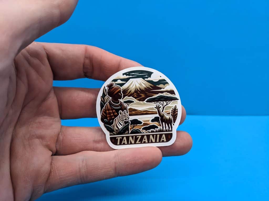 Tanzania Travel Sticker // East Africa Decal for suitcase, laptop, car ...