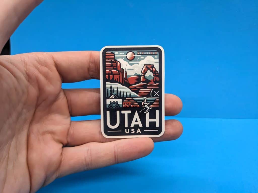 Utah Travel Sticker // USA State Decal for suitcase, laptop, car or ...