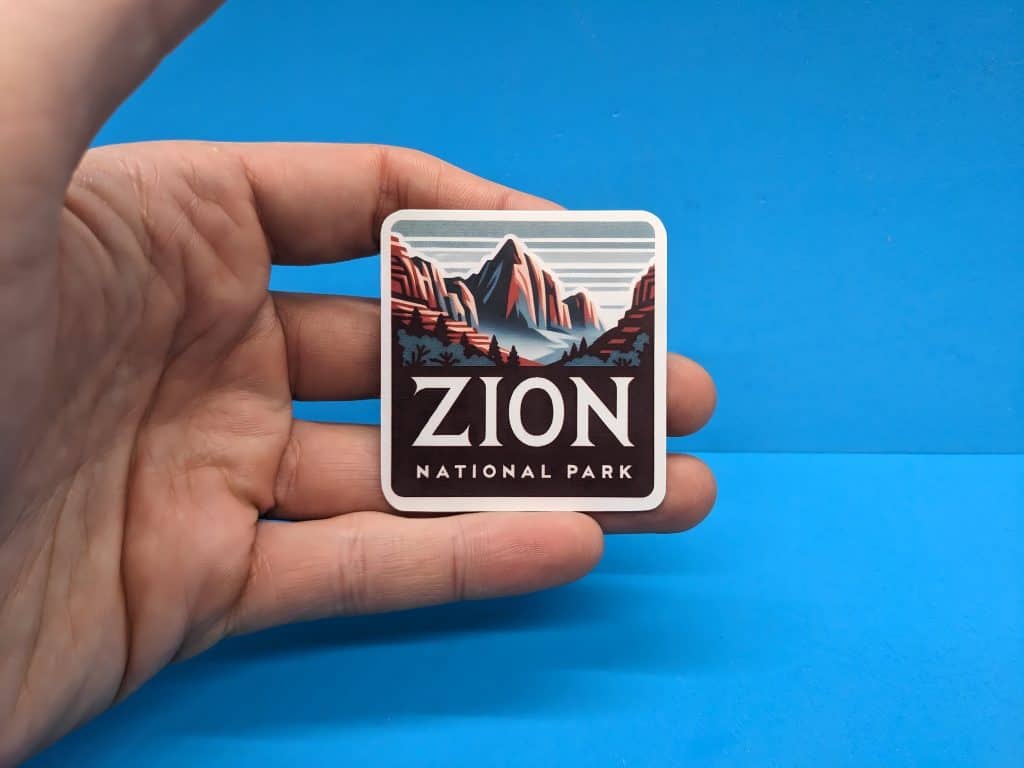 Zion Travel Sticker // National Park Decal for suitcase, laptop, car or ...